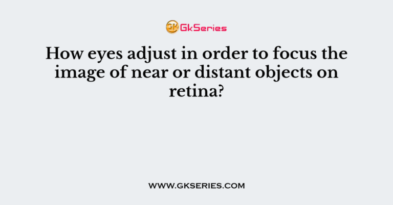 How eyes adjust in order to focus the image of near or distant objects ...