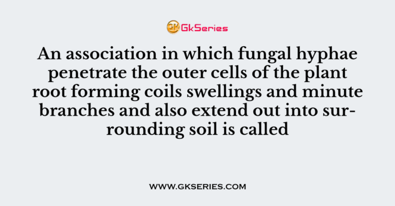 An association in which fungal hyphae penetrate the outer cells of the ...