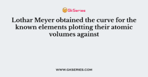 Lothar Meyer obtained the curve for the known elements plotting their ...