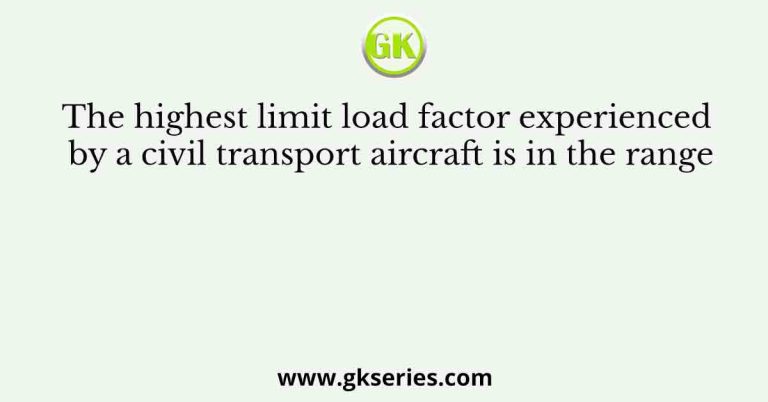 The highest limit load factor experienced by a civil transport aircraft ...