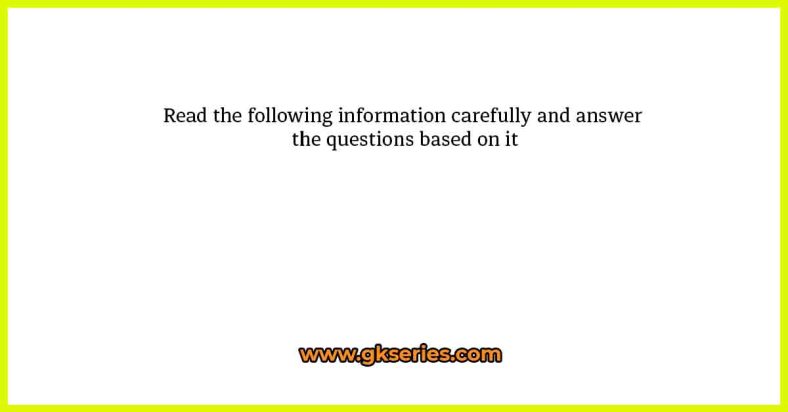 Read the following information carefully and answer the questions based ...