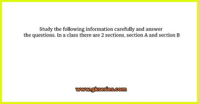 Study the following information carefully and answer the questions. In ...