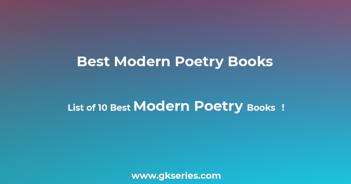 Best Modern Poetry Books | 10 Best Modern Poetry Books That You Should Read